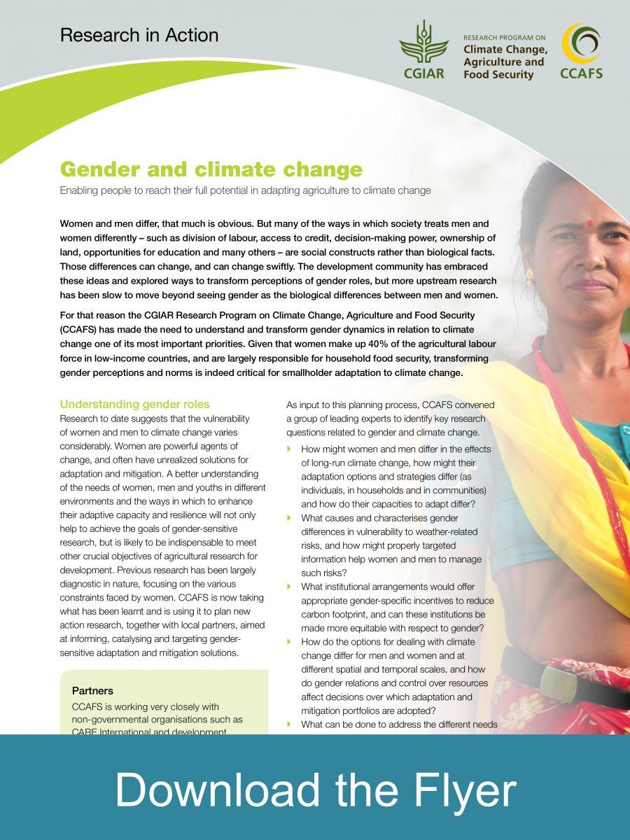 Gender and climate change