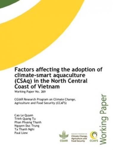 Factors affecting the adoption of climate-smart aquaculture (CSAq) in ...