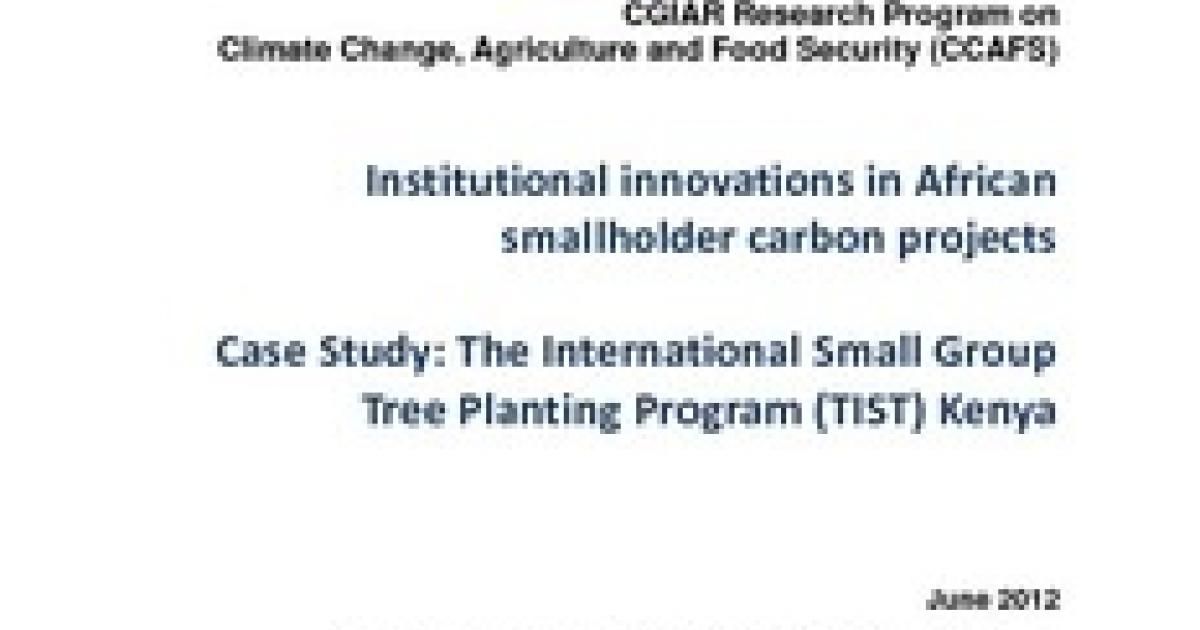 The international small group tree planting program (TIST) Kenya