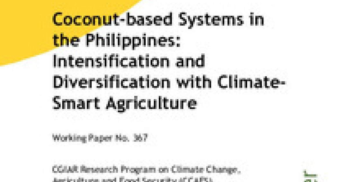 Coconut-based Systems in the Philippines: Intensification and ...