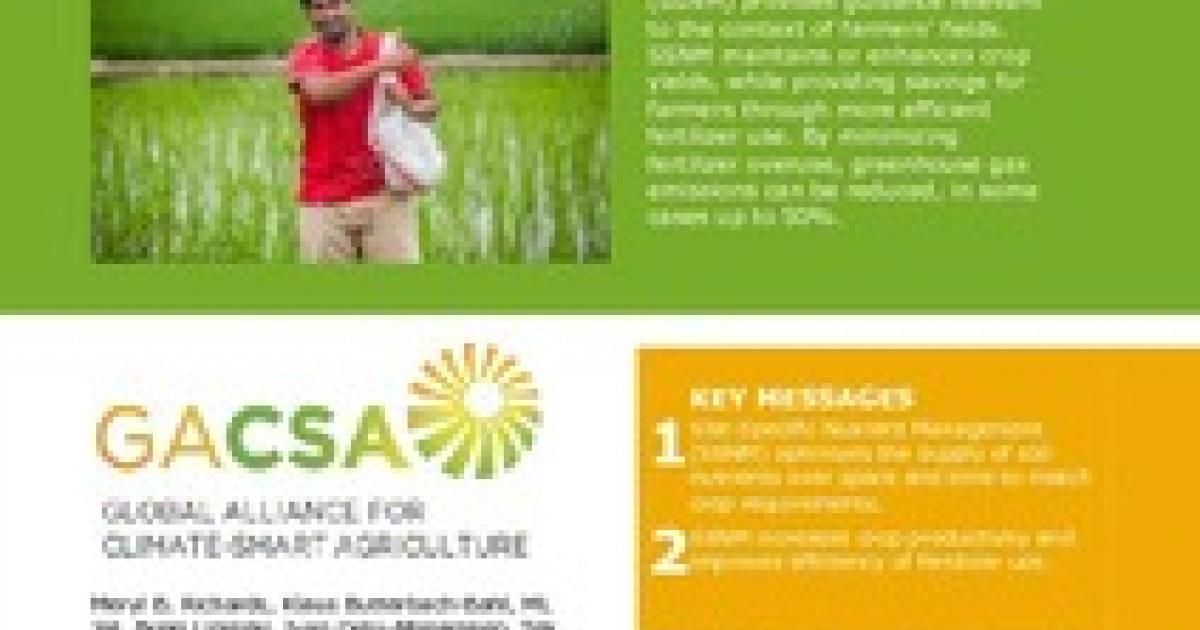 Site-Specific Nutrient Management: Implementation guidance for policymakers and investors