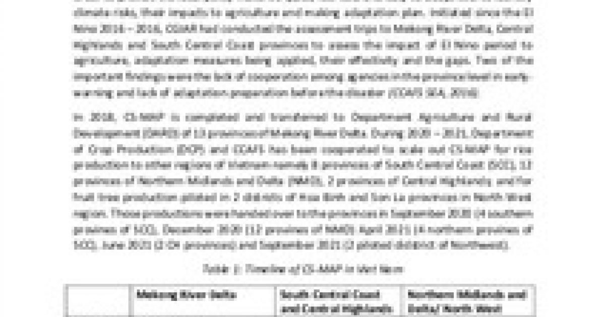 Climate-Smart Mapping and Adaptation Planning (CS-MAP) Evaluation Report